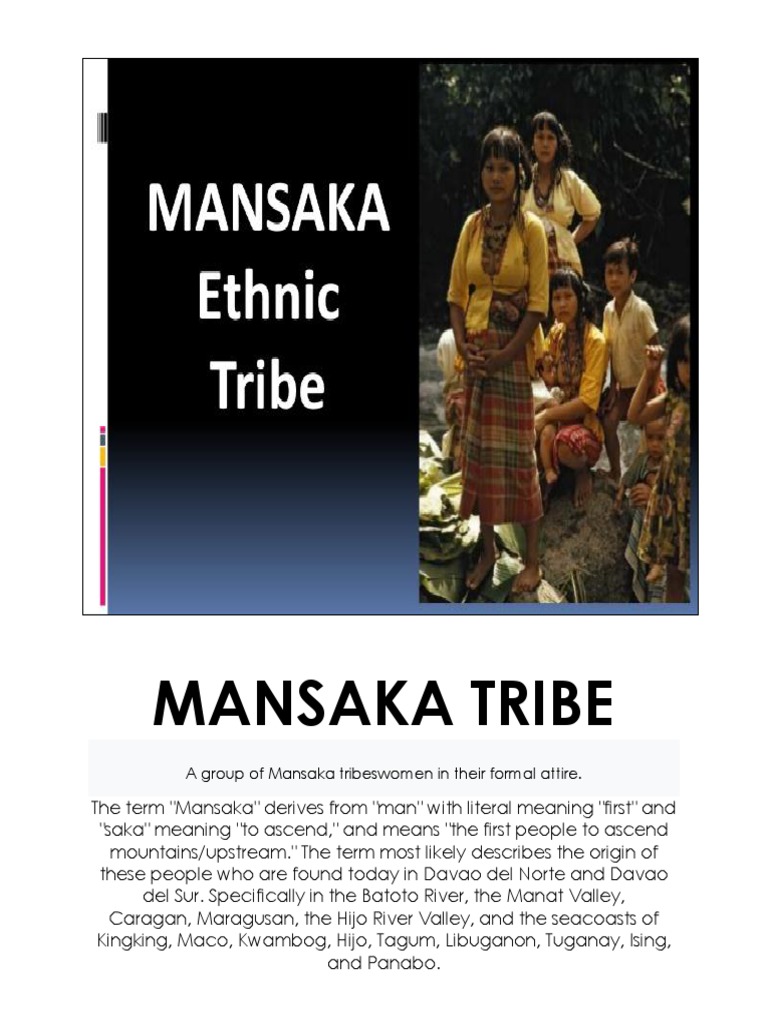 Mansaka Tribe: A Group of Mansaka Tribeswomen in Their Formal Attire | PDF