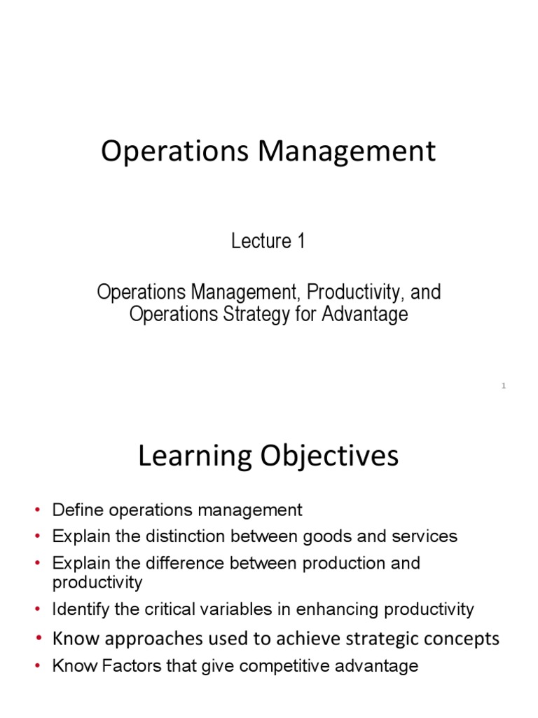 Operation Management | PDF