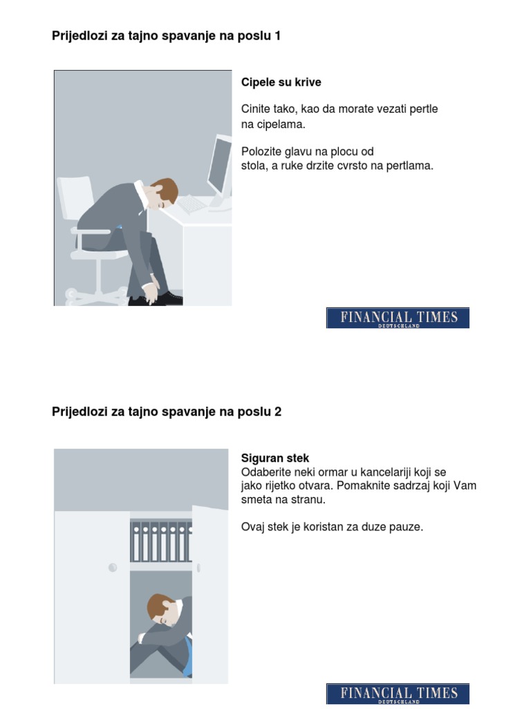 Kako Spavati Na Poslu | PDF