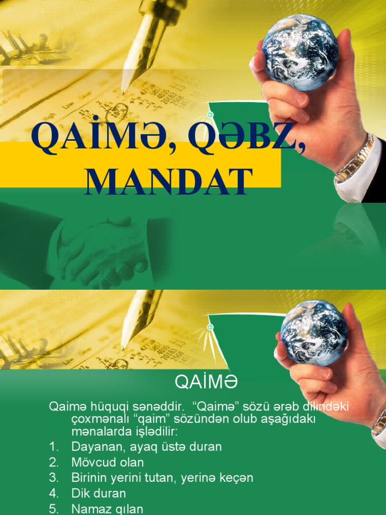 Kec Duz Qaime Qebz Mandat | PDF