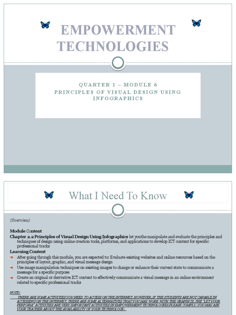 Empowerment Technologies: Quarter 1 - Module 6 Principles of Visual ...