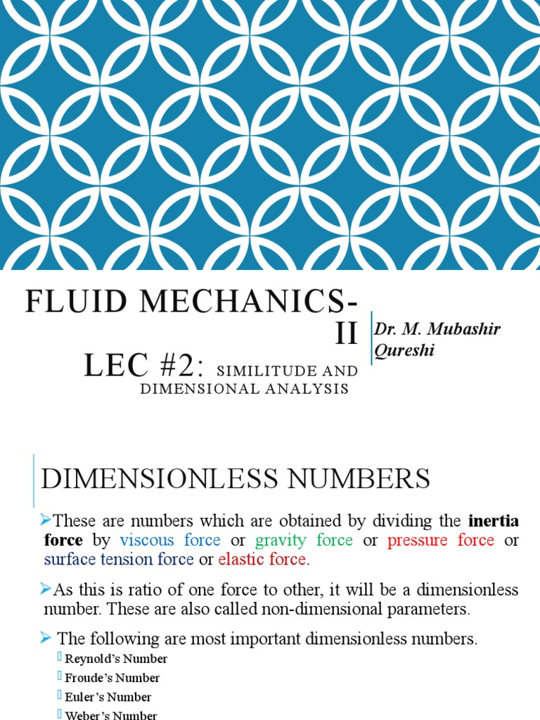 Lec 2 - FM-II - Dimensional Analysis | PDF | Chemical Engineering ...