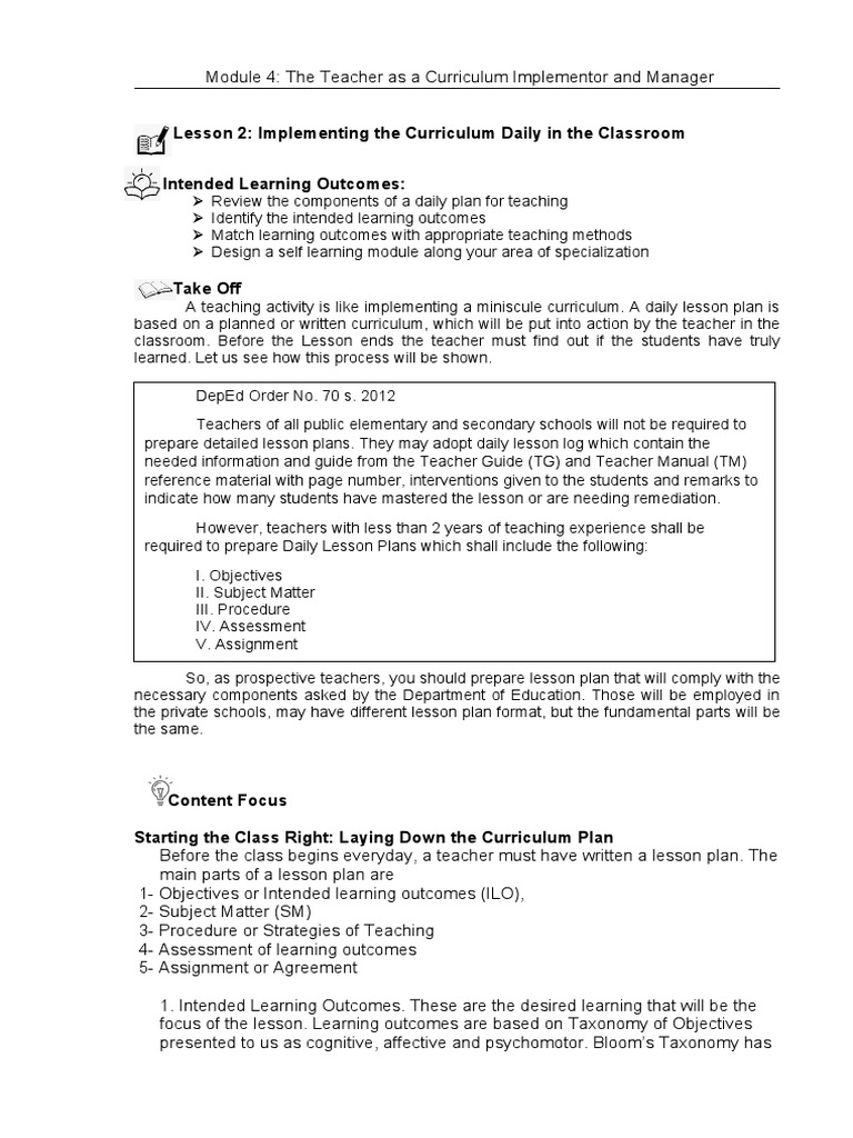 Module 4 Lesson 2 | PDF | Learning Styles | Lesson Plan