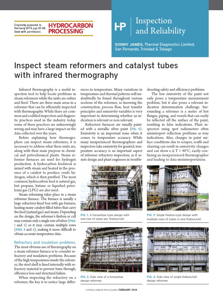 Reformer Inspection HP Magazine | PDF | Thermography | Nondestructive ...