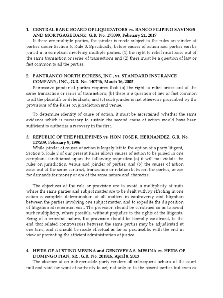 Improper Joinder of Parties | PDF | Joinder | Cause Of Action