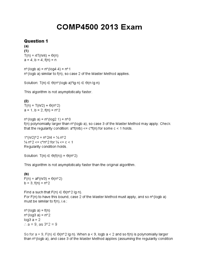 COMP4500 - 7500 - 2013, Sem 2 | PDF