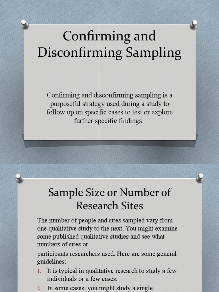 Confirming and Disconfirming Sampling | PDF
