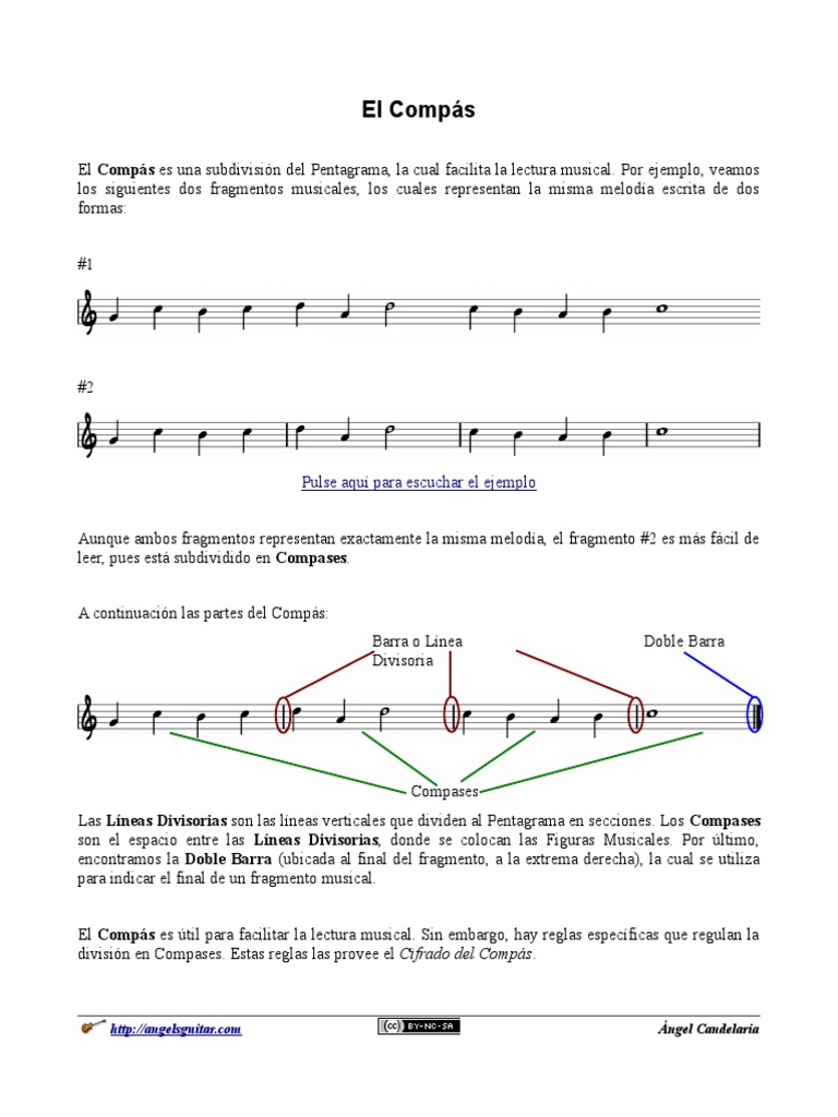 Comprendiendo el Compás Musical | PDF