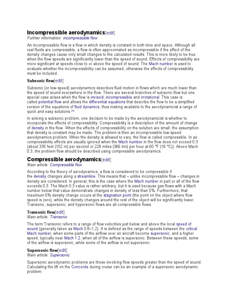 Incompressible Aerodynamics | PDF | Aerodynamics | Mach Number