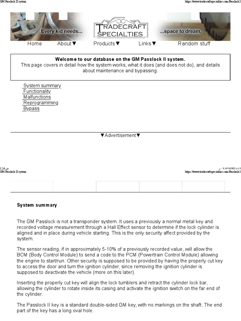 GM Passlock II System | PDF | Ignition System | Switch