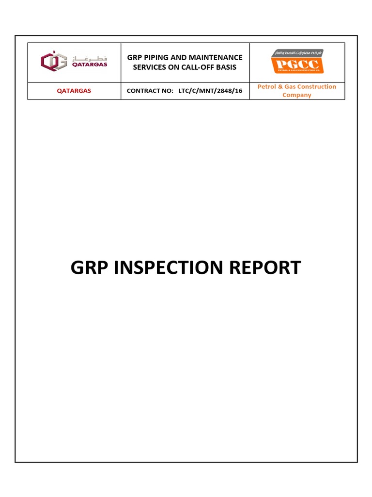 GRP Inspection Report | PDF