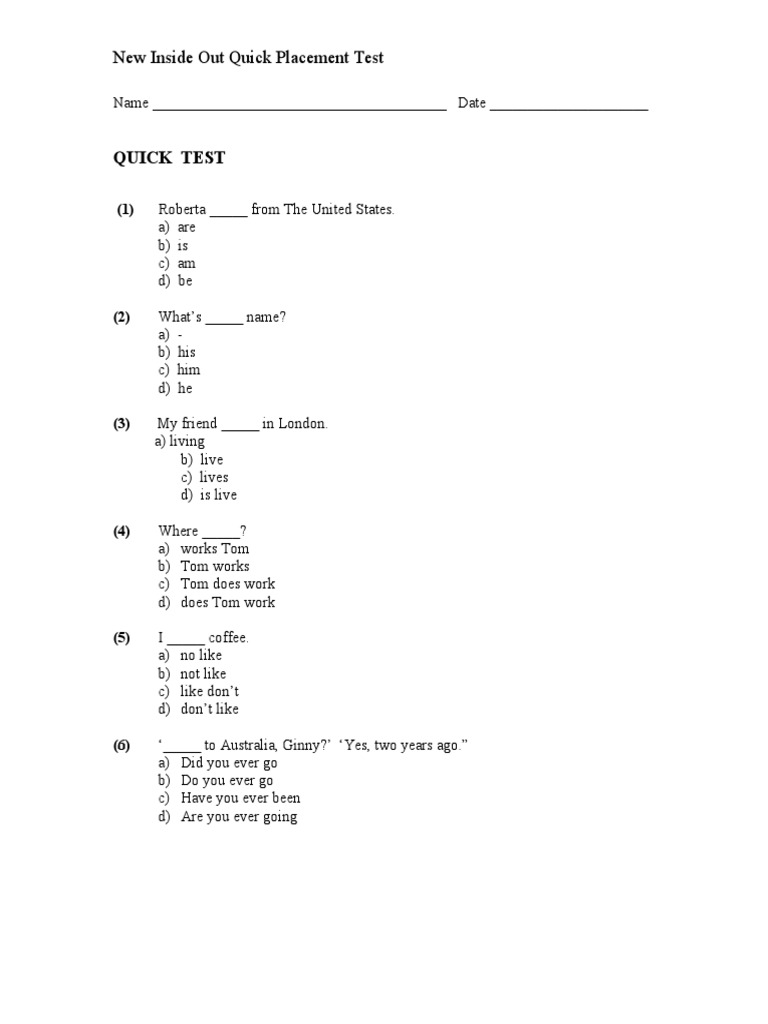 Initial Test 6 Grade Iustin | PDF