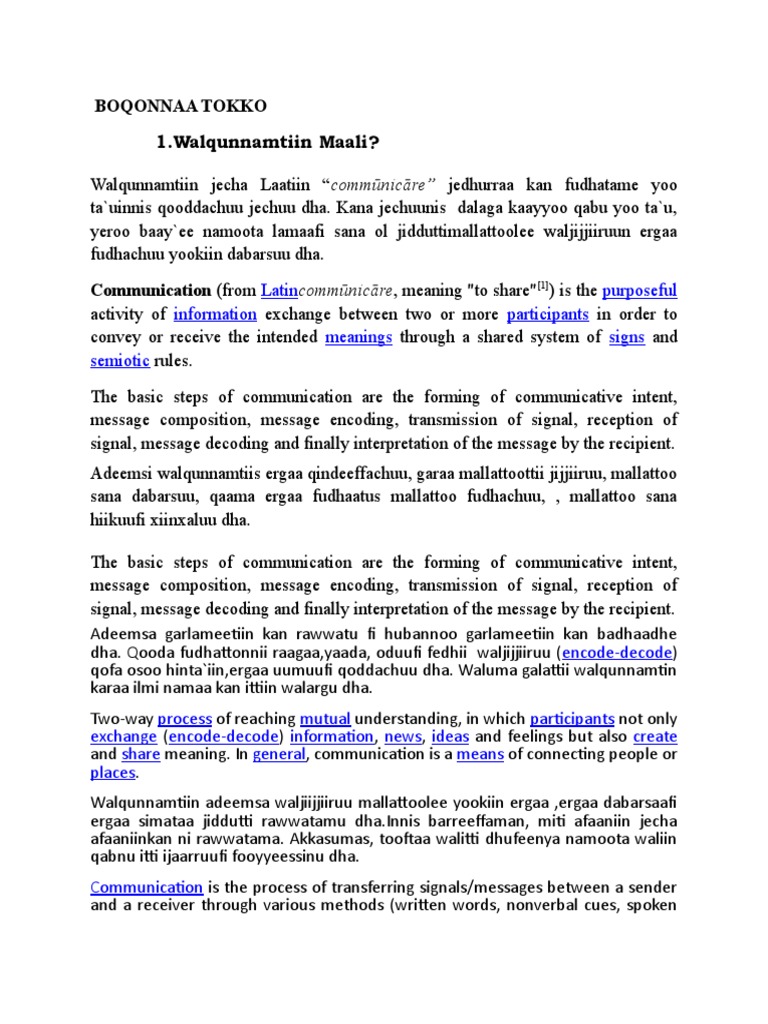 Handout Introdaction To Communication | PDF | Nonverbal Communication ...