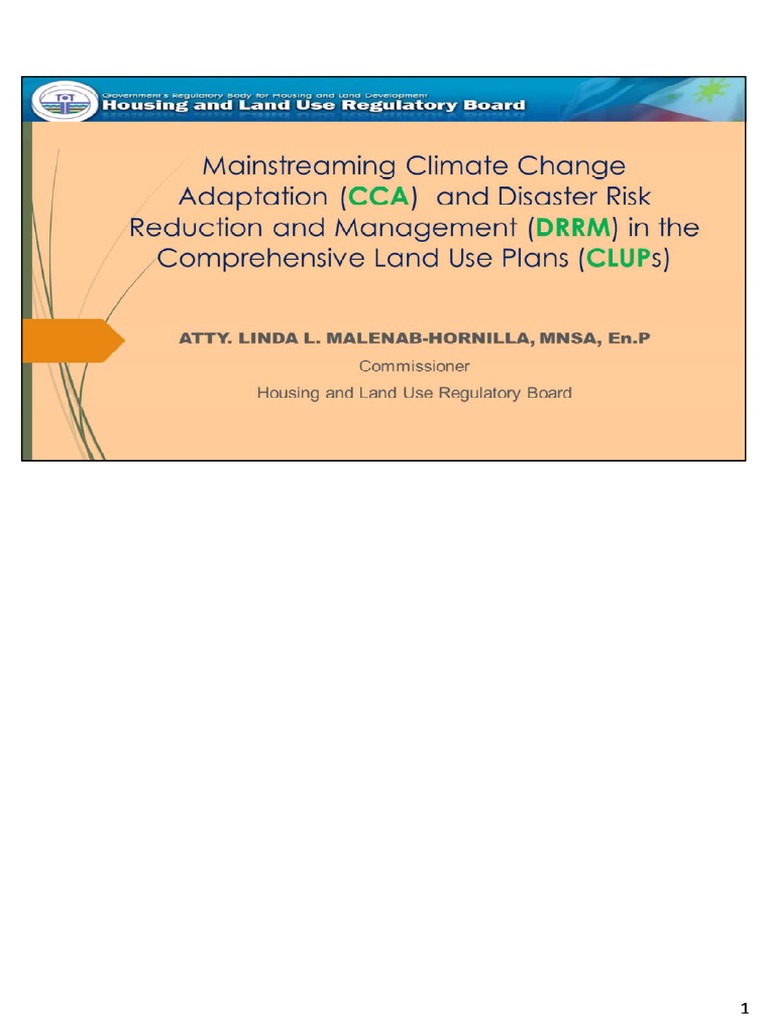 CLUP Guidebooks: CCA & DRRM Integration | PDF | Hazards | Risk