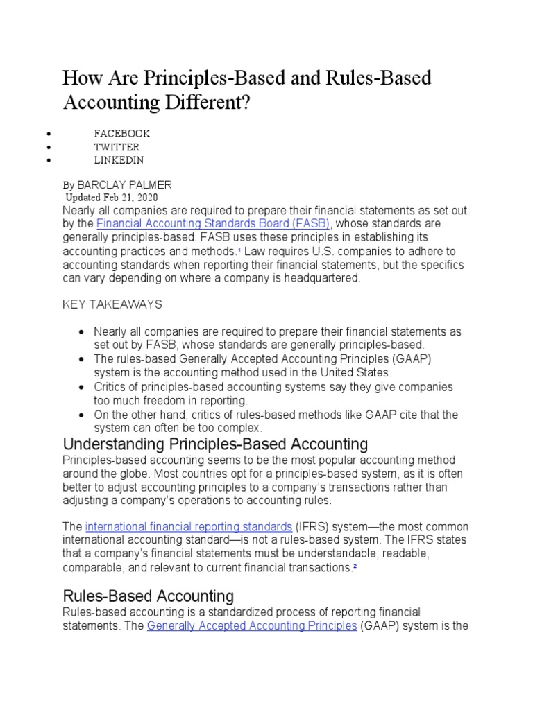 How Are Principles-Based and Rules-Based Accounting Different ...