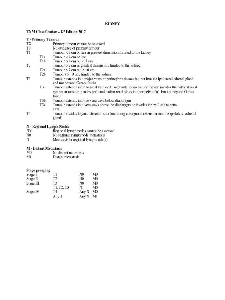 TNM Classification 8th Edition 2017 | PDF | Metastasis | Carcinoma
