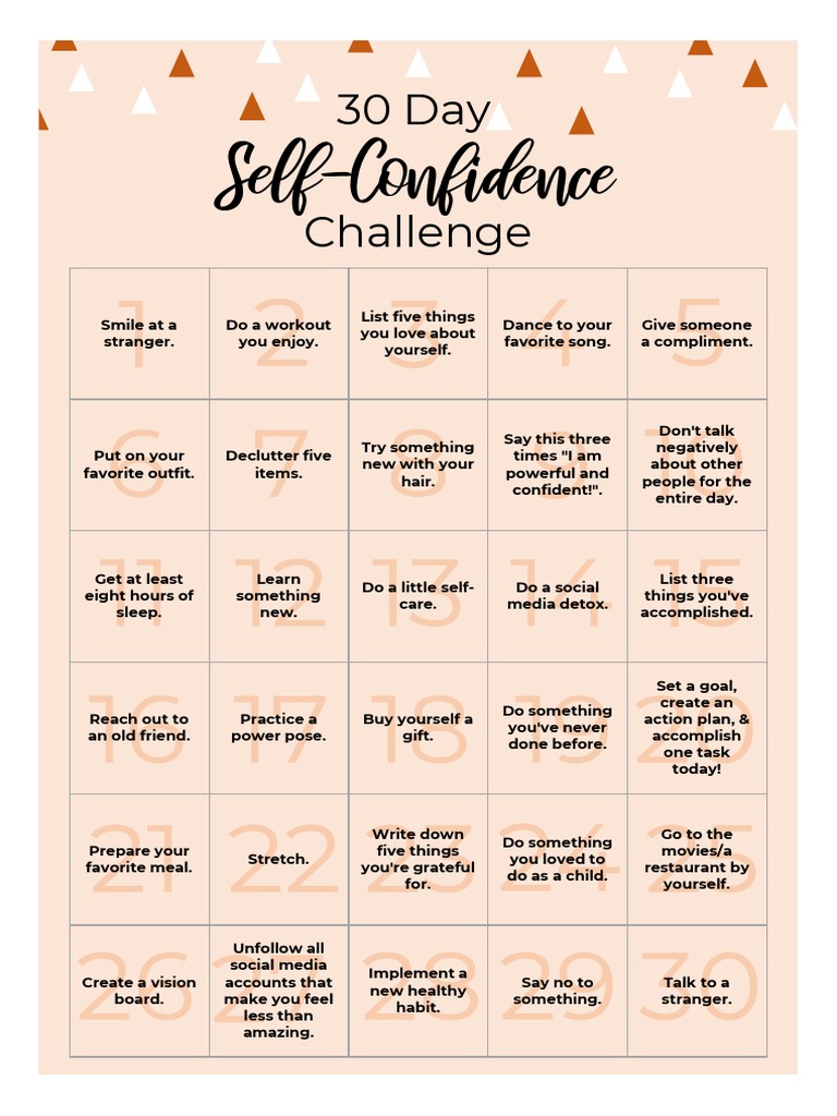 30 Day Self Confidence Challenge | PDF