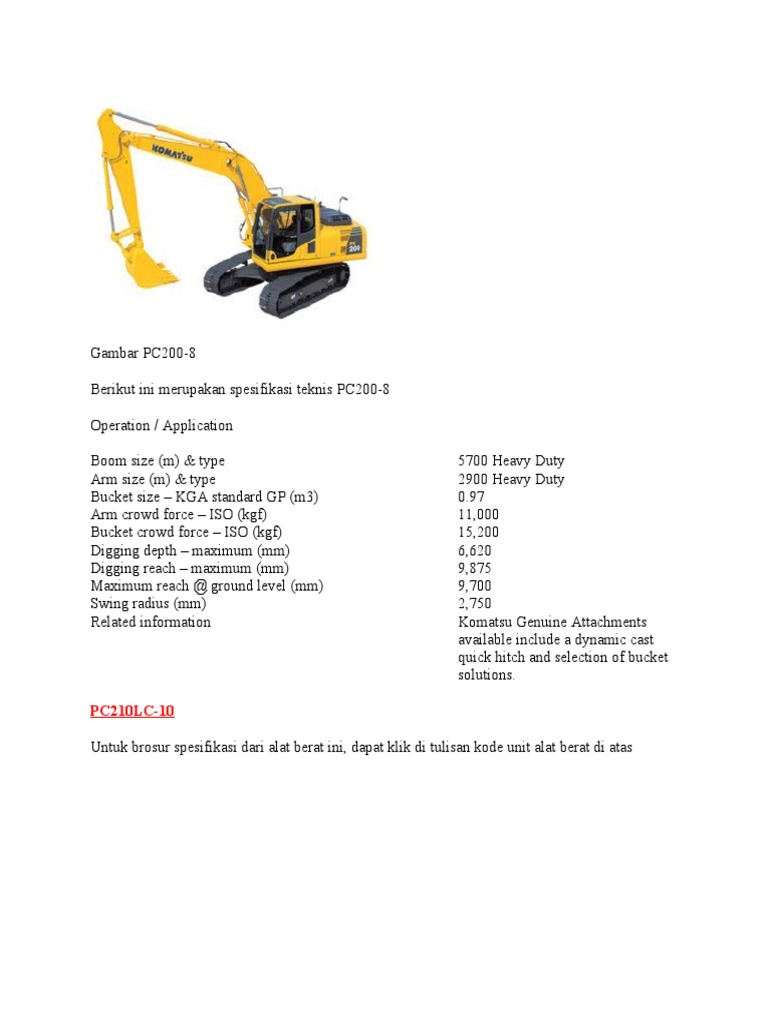 Gambar PC200 | PDF