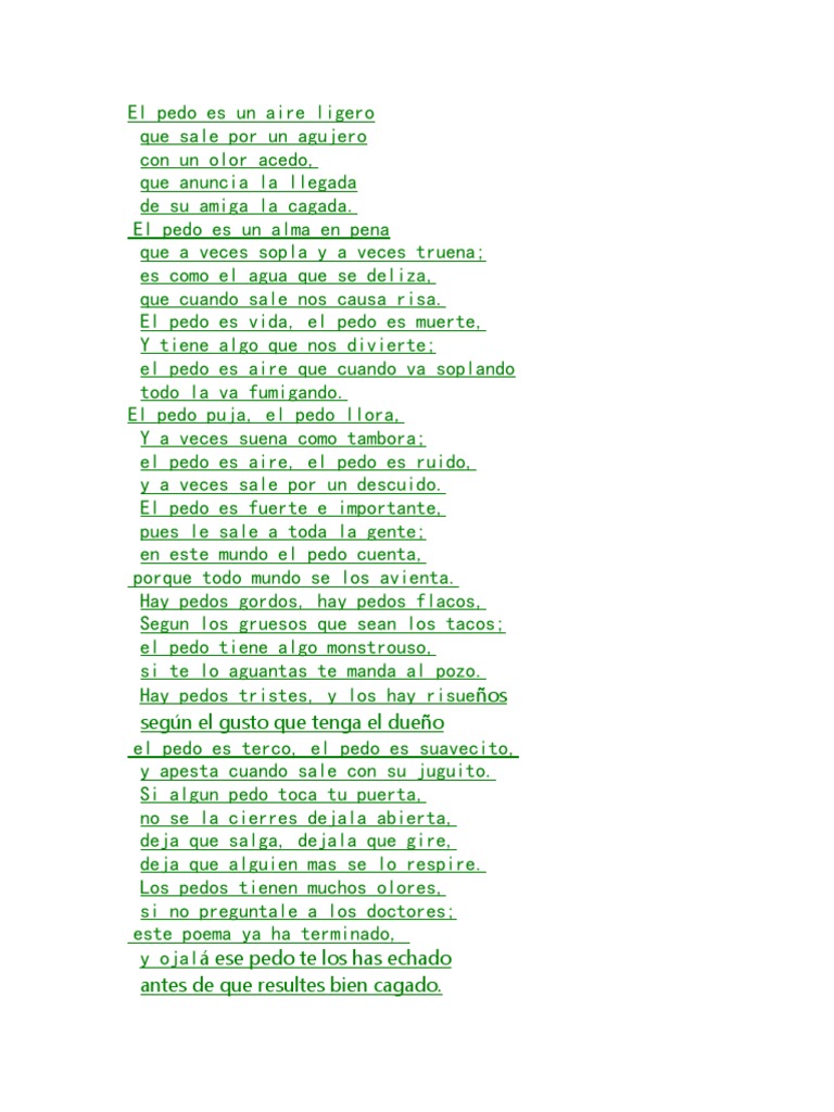 El Pedo Es Un Aire Ligero | PDF
