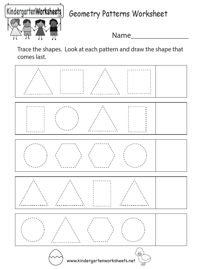 Geometry Patterns Worksheet | PDF