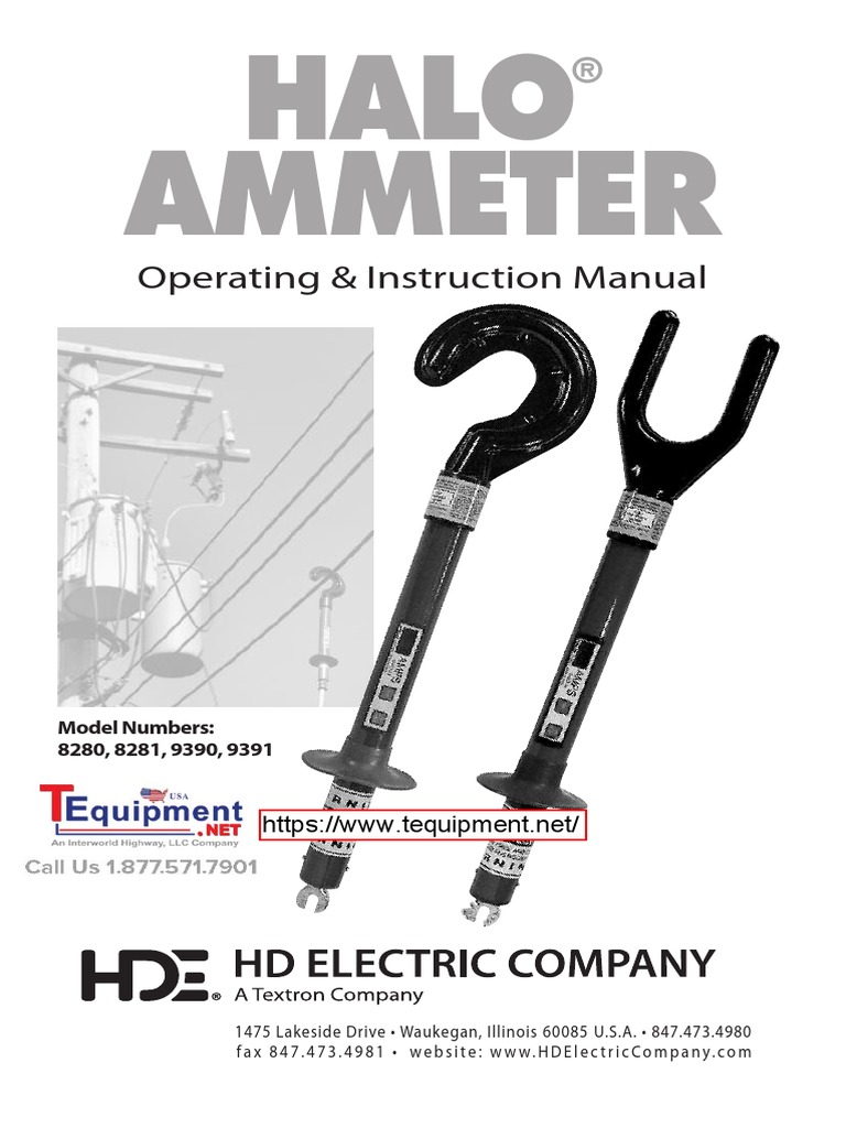 HALO Ammeters Instruction Manual | PDF | Inductor | Switch