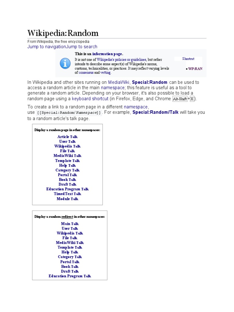 Wikipedia:Random: Jump To Navigationjump To Search | PDF | Wikipedia ...