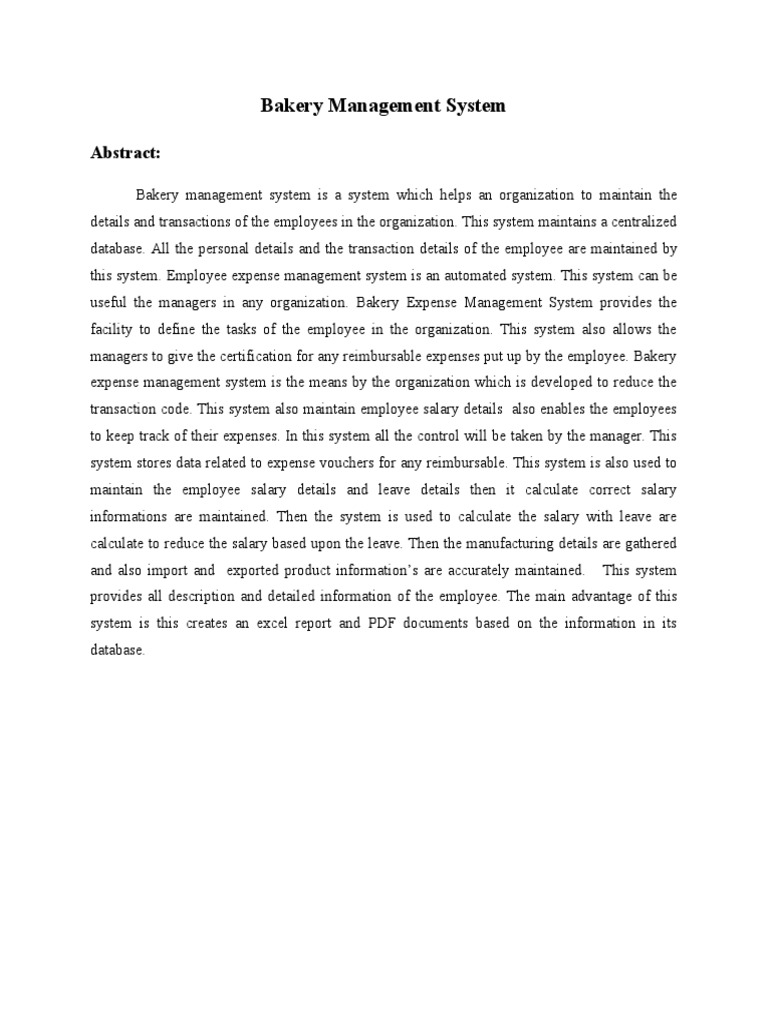 P39-Bakery Management System | PDF | 64 Bit Computing | Databases