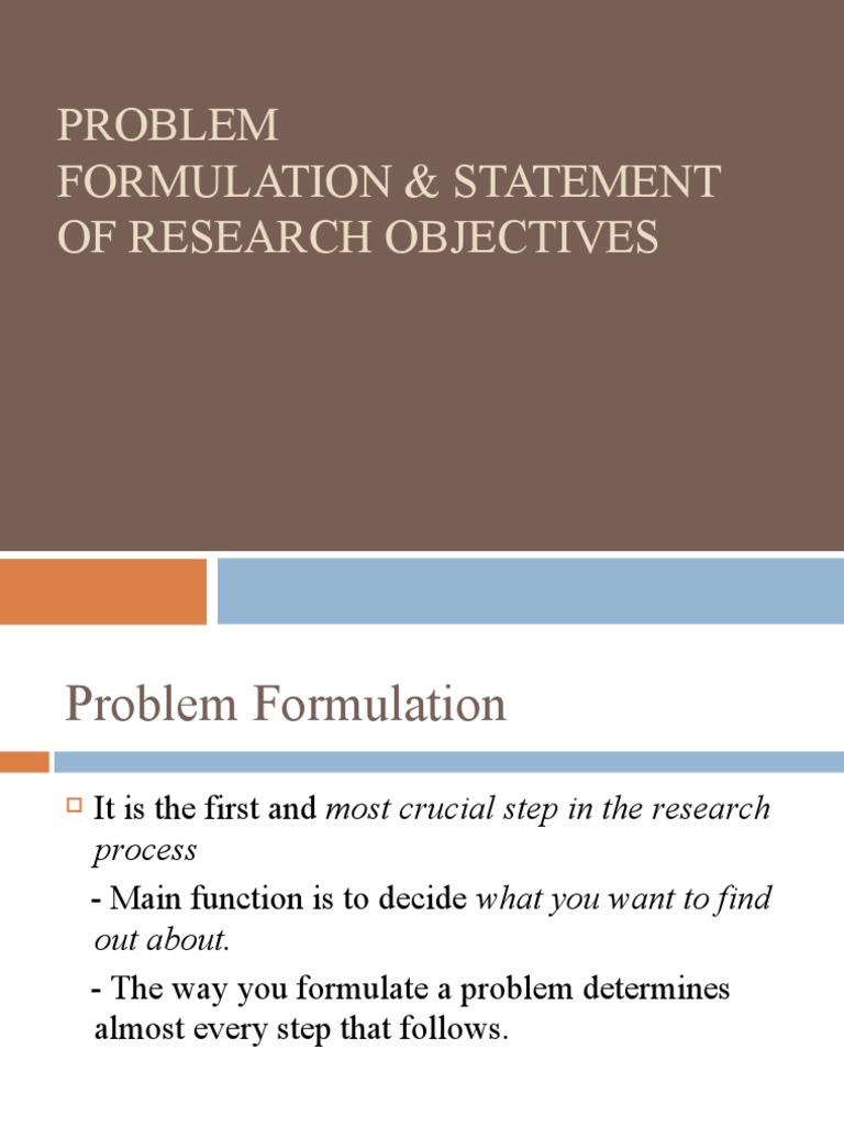 Research Problem Formulation Guide | PDF | Human Nature | Methodology