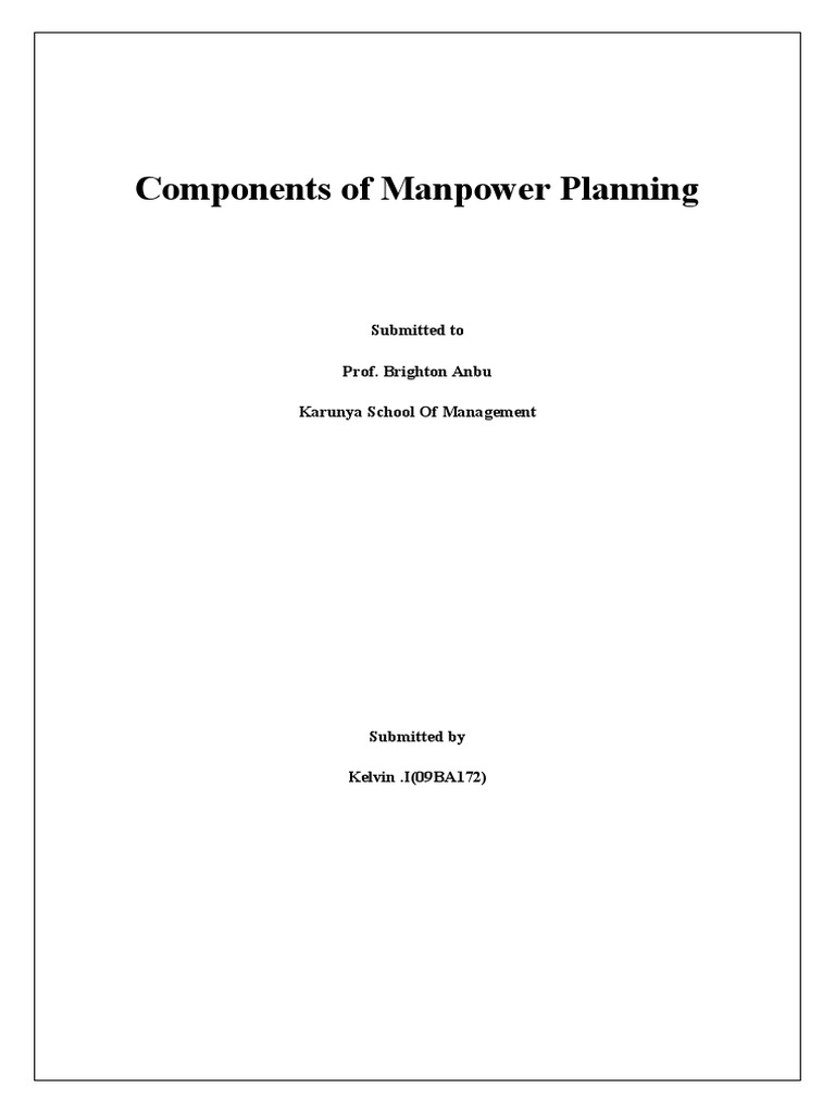 Key Components of Manpower Planning | PDF | Career & Growth | Business