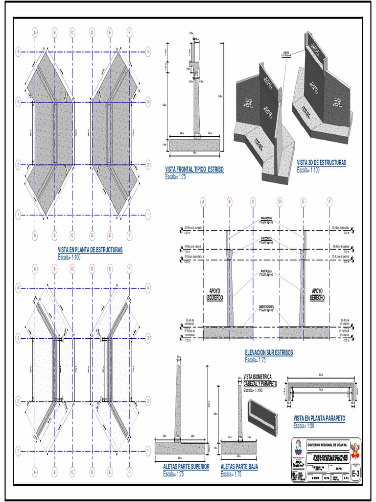 Isometria de Estribo de Puente | PDF | Ingeniería estructural ...