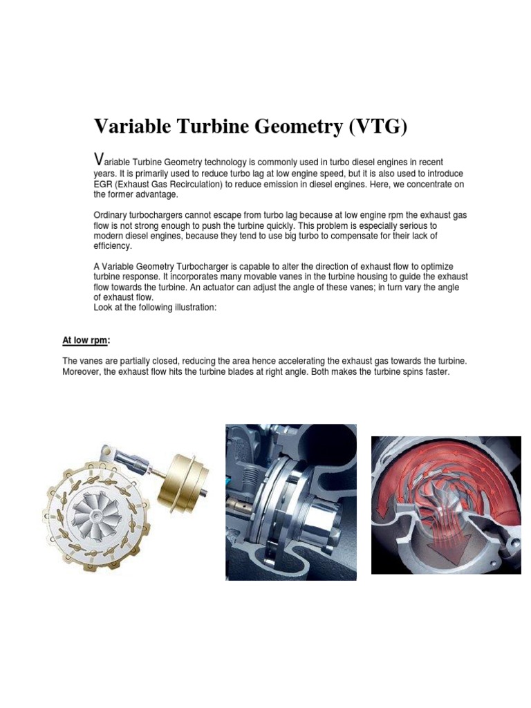 Variable Turbine Geometry | PDF | Turbocharger | Turbine