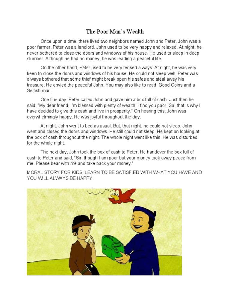 The Poor Man A Grade 5 Short Story | PDF