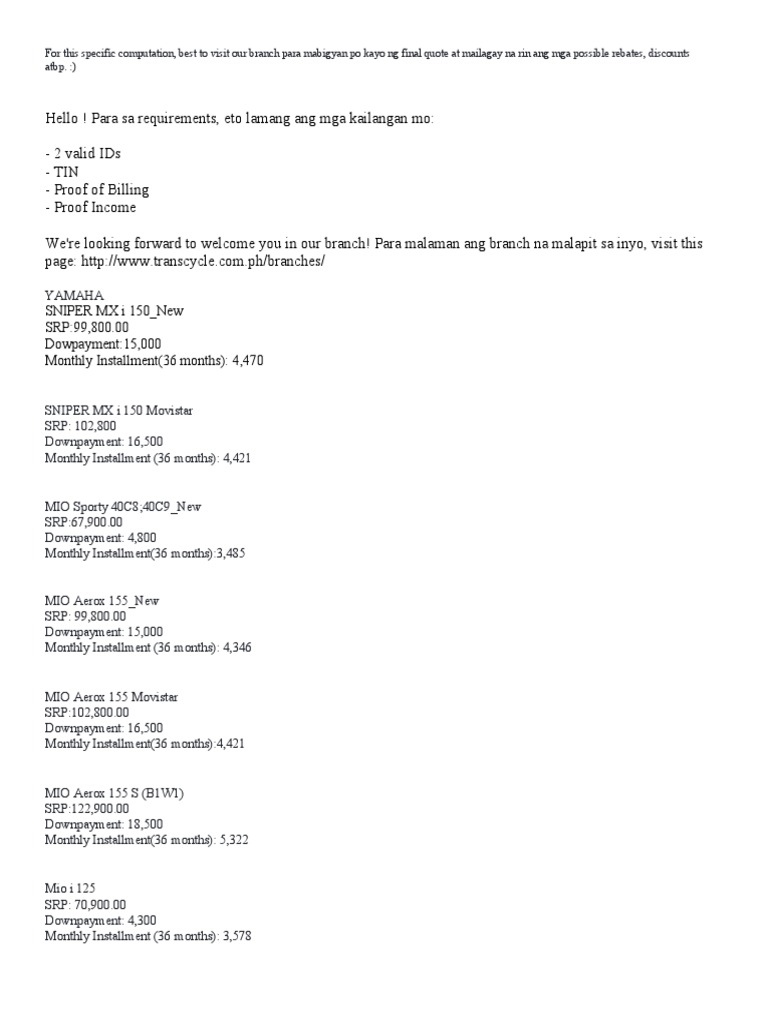 Transcycle Motors | PDF | Wheeled Vehicles | Vehicles