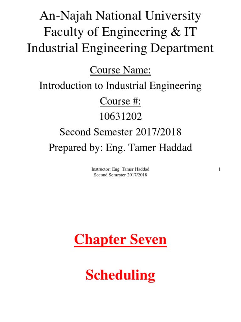 Chapter 7 - Scheduling | Download Free PDF | Scheduling (Production ...