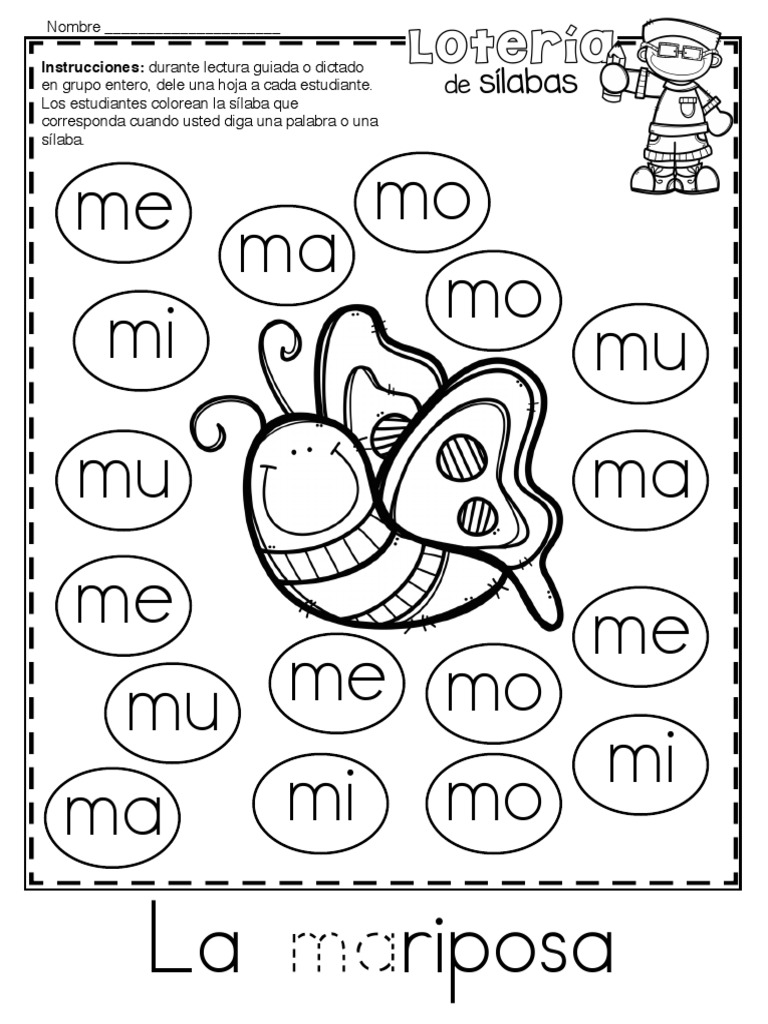 Coloreo Las Silabas M | PDF