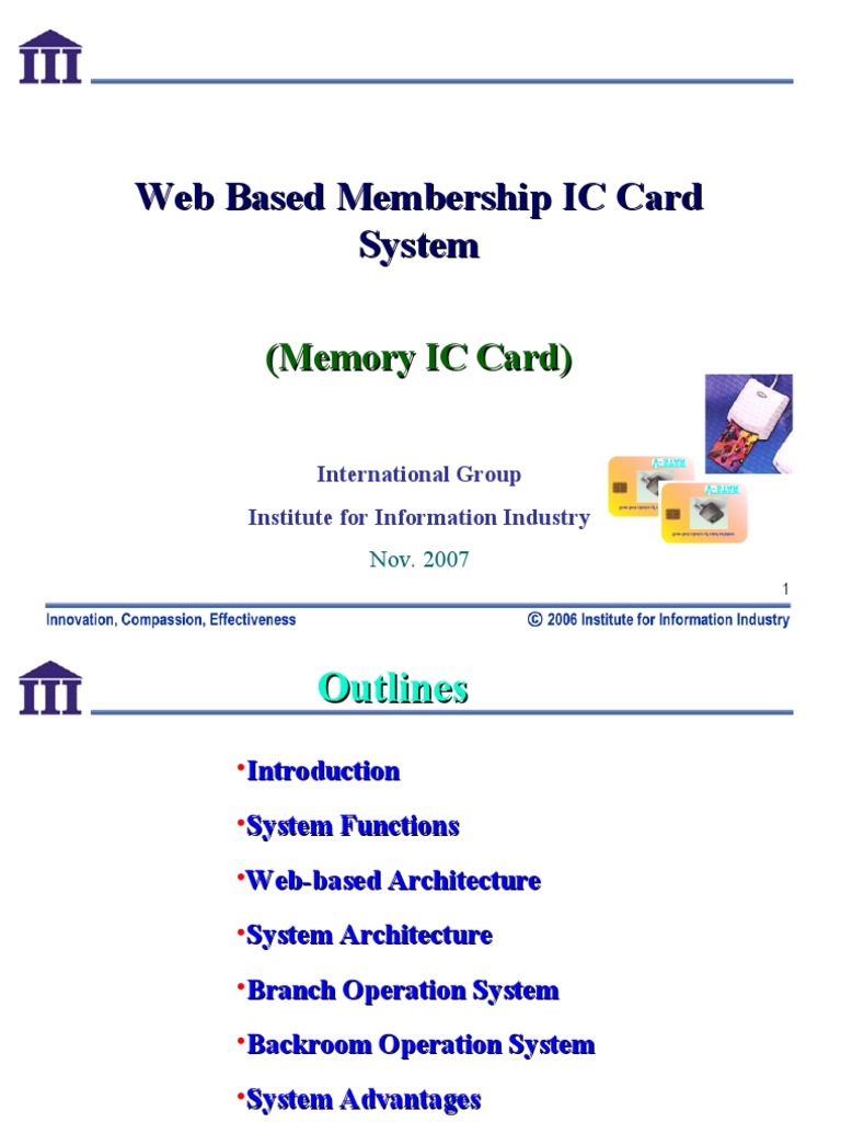 Web Based Membership IC Card System | PDF | Web Application | Smart Card