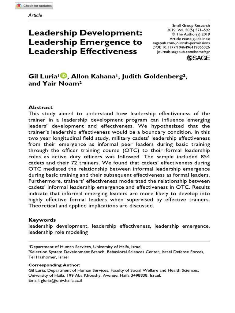 Gil Luria, Allon Kahana-2019-Leadership Development, Leadership ...