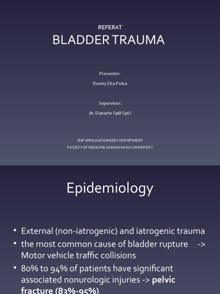 Trauma Buli | PDF | Urology | Urinary Bladder
