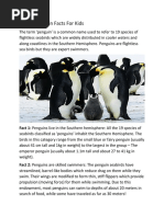 Fact vs Opinion: Penguins Game | PDF