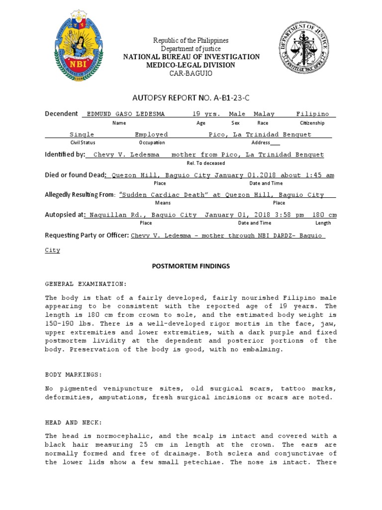 Medico Legal Certificate | PDF | Anatomy | Clinical Medicine