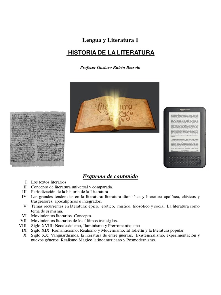 Historia de la Literatura y sus Tendencias | PDF