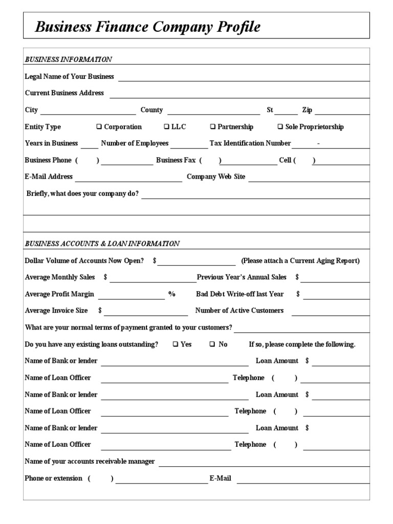 Business Finance Company Profile | PDF | Loans | Banks