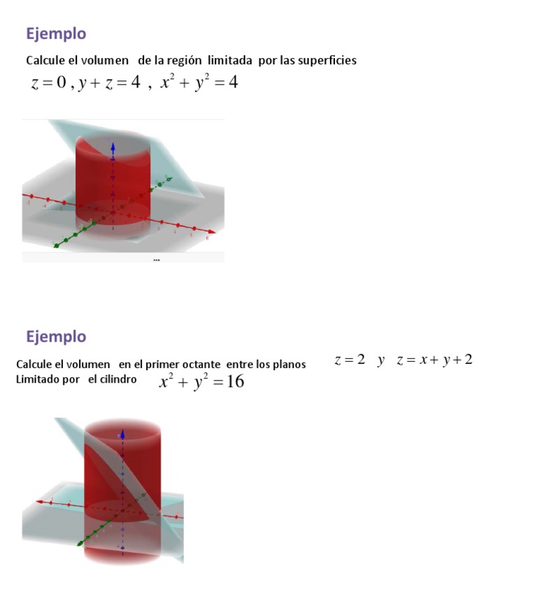 S12.s1-Ejercicios de Volumen Con Integral Doble | PDF