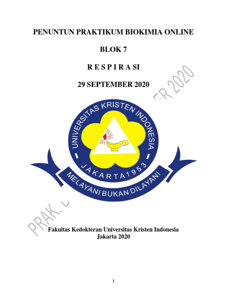Panduan Praktikum Biokimia Respirasi Secara Online | PDF