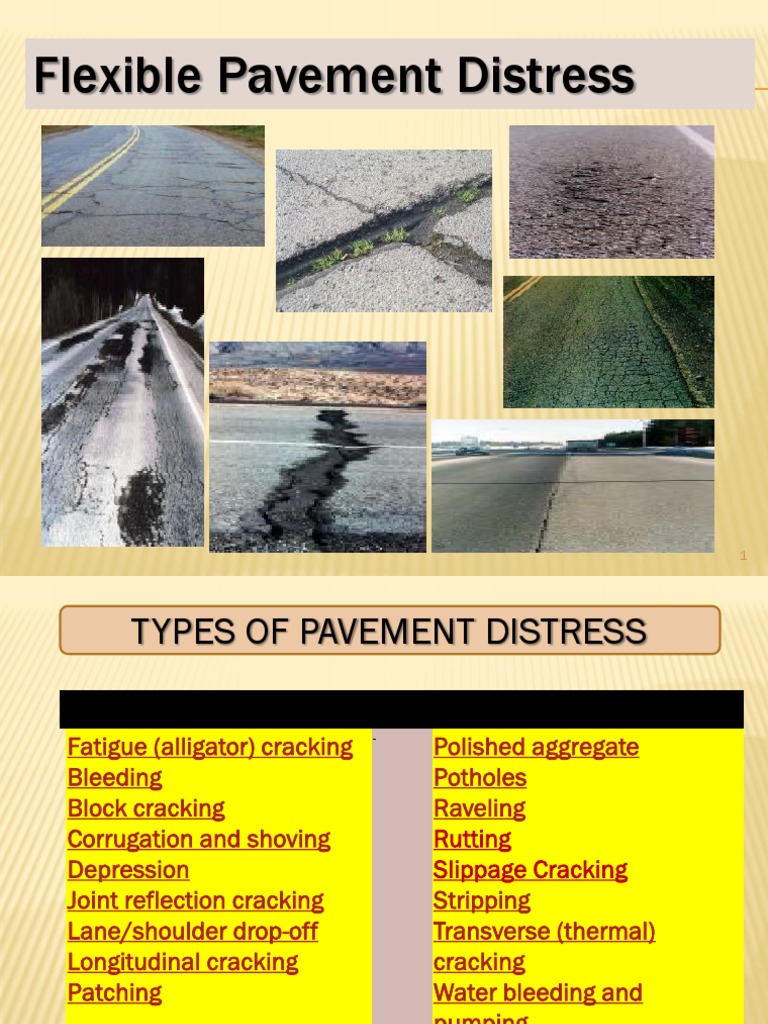 Flexible Pavement Distress | PDF | Road Surface | Civil Engineering