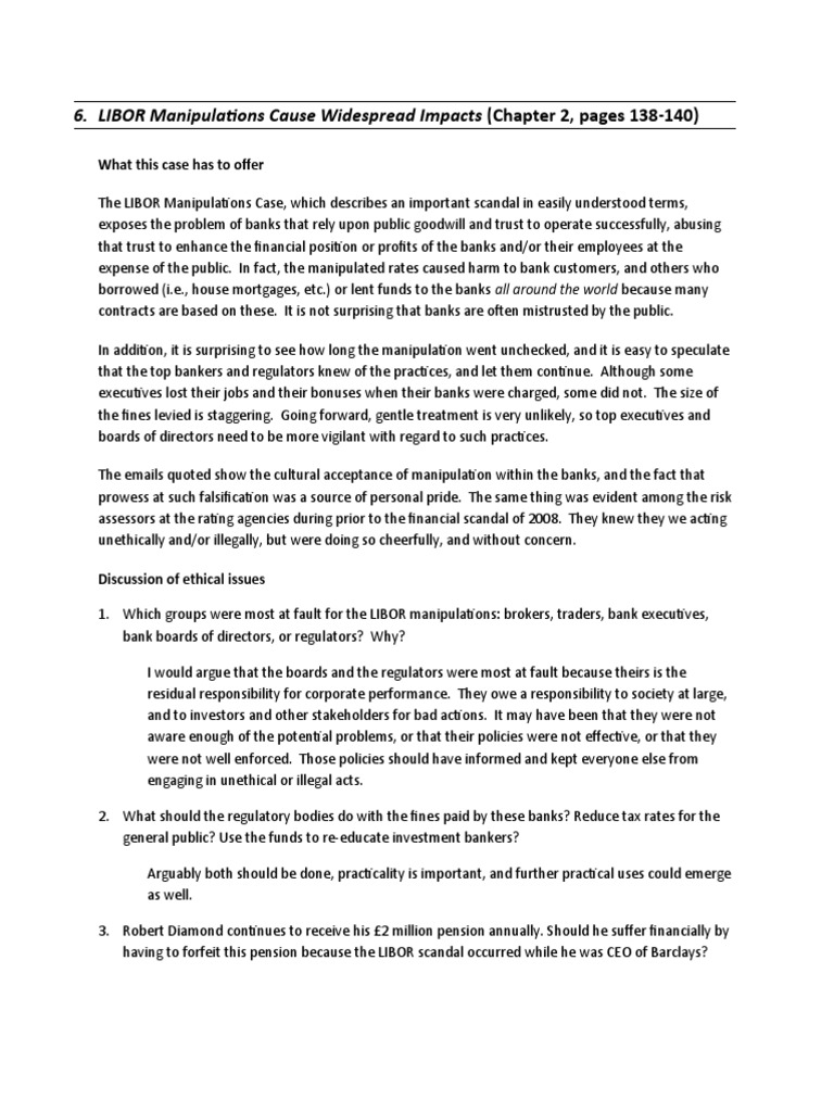 CH2 - Case 1 LIBOR Manipulations Cause Widespread Impacts (Chapter 2 ...