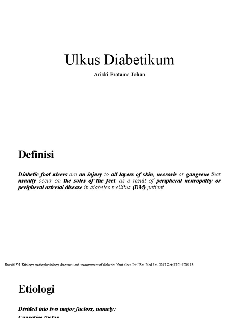 Ulkus Diabetikum: Ariski Pratama Johan | PDF | Peripheral Neuropathy ...