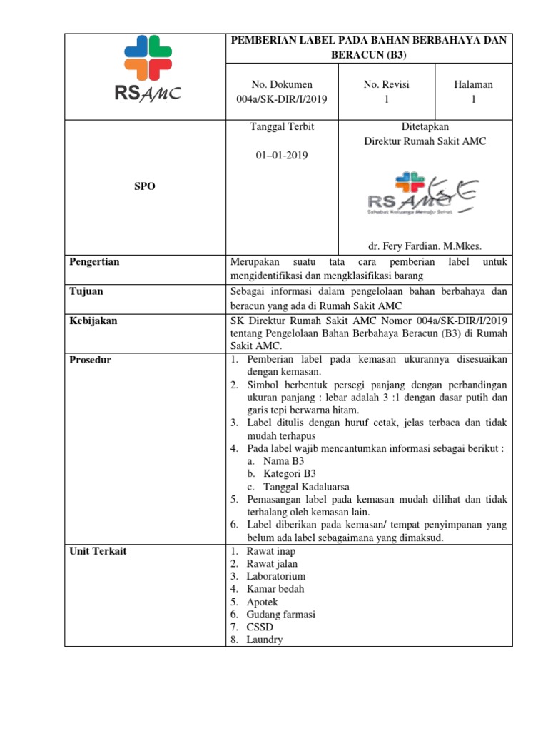 0000 MFK 5.1 1 Contoh Spo - Pemberian - Label - B3 | PDF
