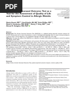 Sinonasal Outcome Test (SNOT) Score | PDF | Epidemiology | Causes Of Death