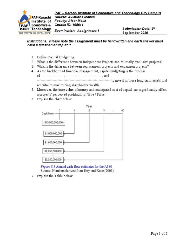 Capital Budgeting Assignment Guide | PDF